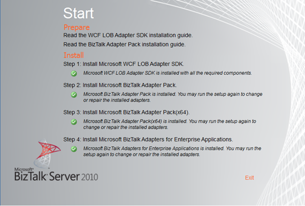 Installing BizTalk Adapter Pack 2010 on x64